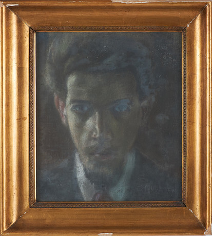 GUNNAR RUDA. Self-portrait, pastel, signed. Art - Paintings - Auctionet