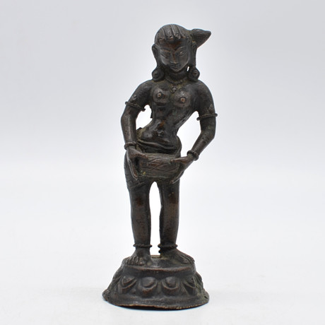 HINDU GODDESS PARVATI, ANCIENT INDIAN SCULPTURE, BRONZE, INDIA, CA ...