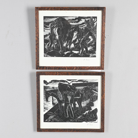 ELIZABETH RIVERS (1903-1964). After. GATHERING A SEAWEED HARVEST ...