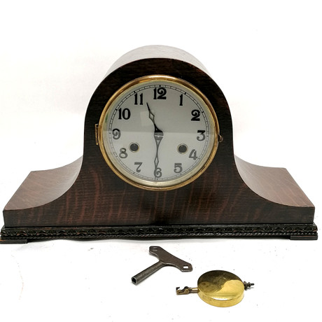 NAPOLEON HAT STYLE OAK CASED MANTLE CLOCK. Clocks & Watches - Mantel ...