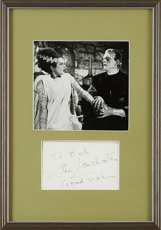 ELSA LANCHESTER (1902-1986), autograf, medföljer bild på Mary ...