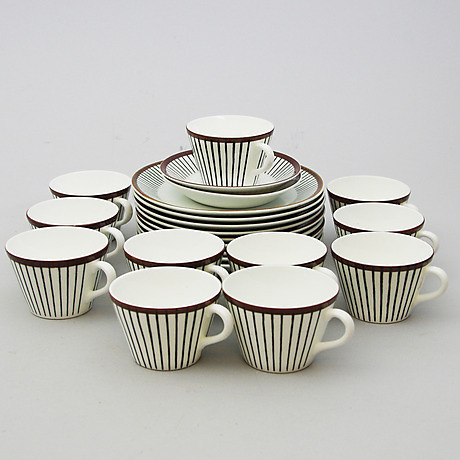 KAFFESERVISDELAR, "Spisa Ribb", Gustavsberg. Keramik & Porslin ...