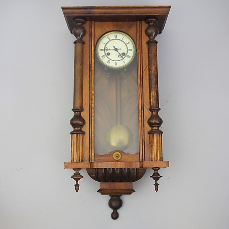 WALL CLOCK, mahogany, Junghans, 19th/20th century. Clocks & Watches ...