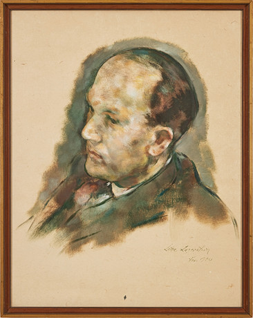 LOTTE LASERSTEIN. Portrait of a man, watercolor. Art - Paintings ...