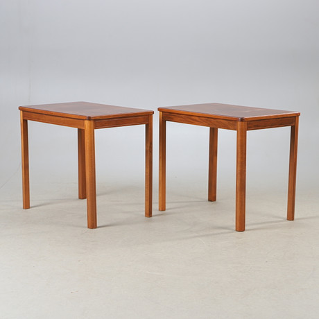 A pair of IKEA Ekeberg side tables book and glass later half of the 20th century. Furniture Tables Auctionet