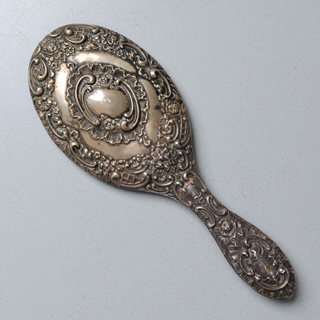 WILLIAM AITKEN. Hand mirror, silver, Chester, England, 1898. Silver ...
