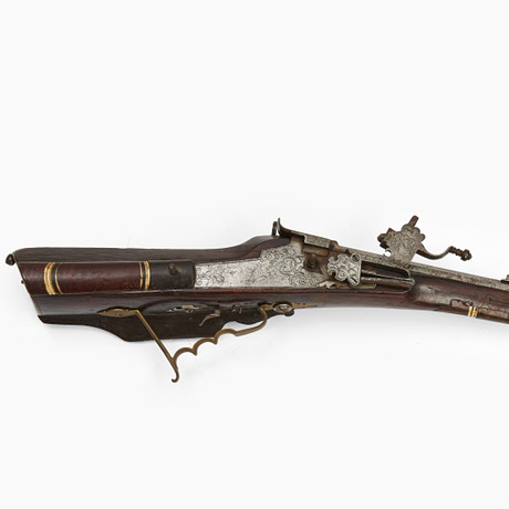 WHEEL LOCK RIFLE, barrel signed Jacob Eckel. Weapons & Militaria - Guns ...