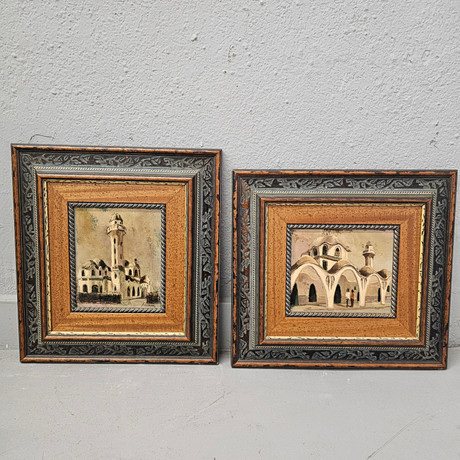 PAIR OF OIL PAINTINGS ON PANELS BY MASIA FREIXA. SIGNED LOZANO. Art ...