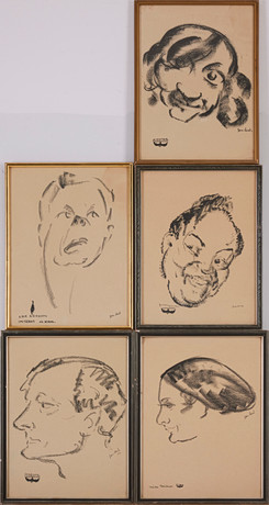 JOHN JON-AND (1889-1941). (5) Portraits, Graphic Sheets. Art ...
