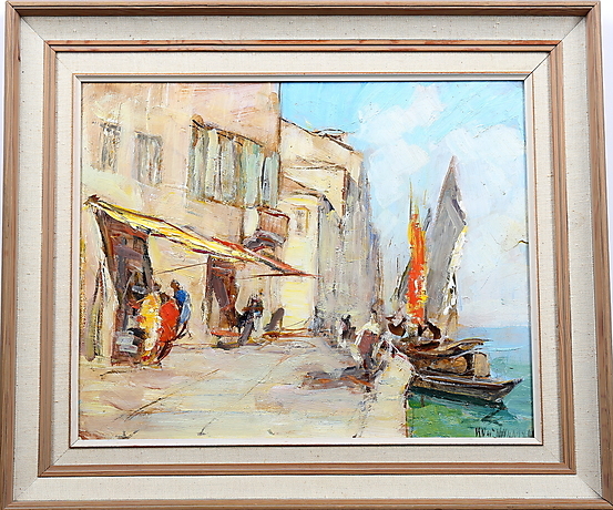 KNUT NORMAN. Southern motif, oil on Board, signed. Art - Paintings ...