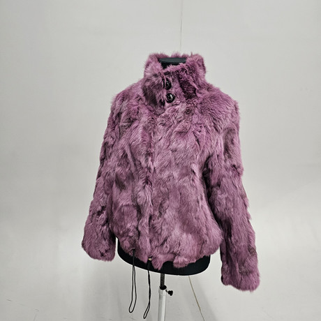 RABBIT JACKET IN PURPLE TONES. Vintage & Designer Fashion - Auctionet