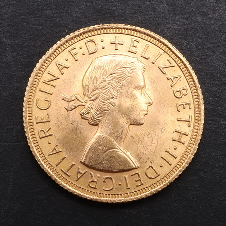 AN ELIZABETH II SOVEREIGN, 1963. Coins, Medals & Stamps - Coins - Auctionet