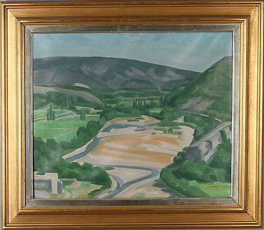 VICTOR AXELSON. Wasteland-Provence, oil on canvas, signed and dated -53 ...