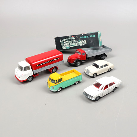 MODEL VEHICLES, 5 pcs, Tekno, Denmark. Toys - Toys - Auctionet