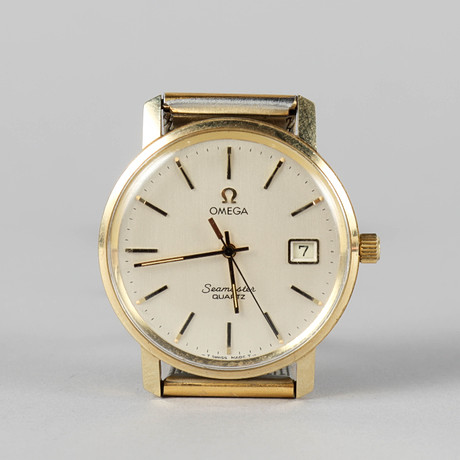 OMEGA Seamaster, case in 14k gold, bracelet in steel, quartz. Clocks ...