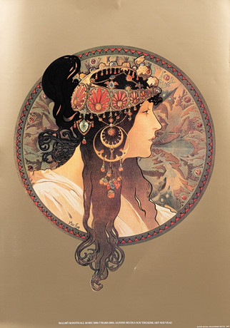 AFTER ALFONS MUCHA. Exhibition poster, “Alfons Mucha och czech art ...