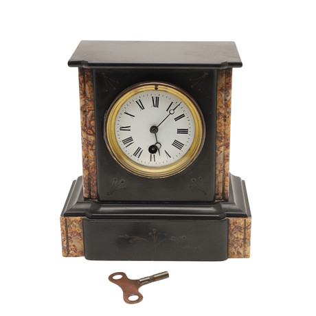 A VICTORIAN SLATE MANTEL CLOCK. Clocks & Watches - Mantel clocks ...