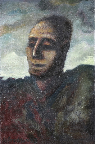 HAWK ALFREDSON. oil on canvas, figurine, signed and dated -93. Art ...