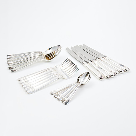 SIGVARD BERNADOTTE. A set of cutlery, 24 dlr., “Millenium Marianne”, nickel silver ...