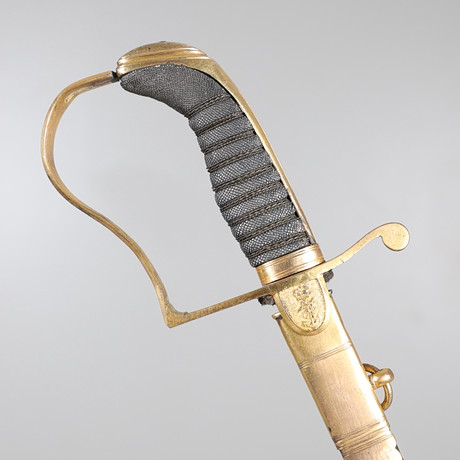 AN 1805 PATTERN MIDSHIPMAN'S SWORD AND SCABBARD BY SALTER. Weapons ...