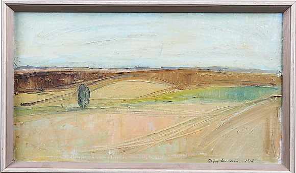 DAGNY LARSSON. Landscape, oil on Board, signed and dated 1961. Art ...
