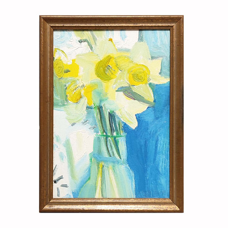ANNA SCOTT. DAFFODILS IN VASE. Art - Paintings - Auctionet
