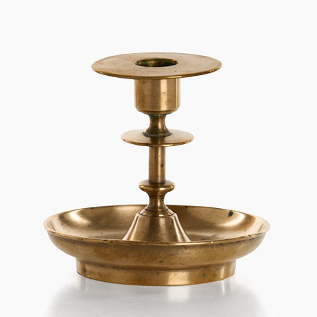 A brass candlestick, Russia, Russian stamps with the year 1882 ...