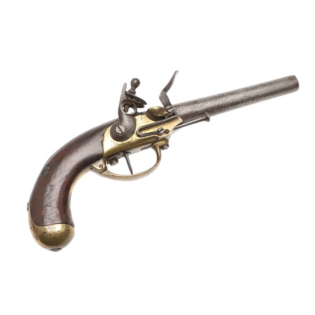 A FRENCH 1777 PATTERN CAVALRY PISTOL MAKRED 'MAUBEGE'. Weapons ...