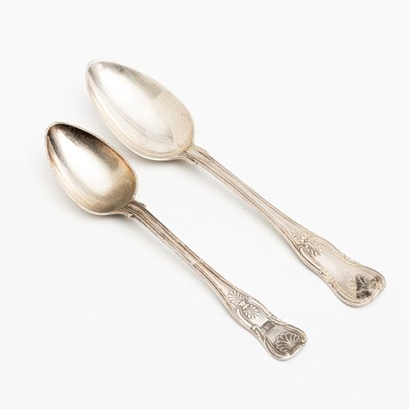 DESSERT- OCH TESKEDAR, "Engelsk snäck", diverse svenska mästare, 1800 ...