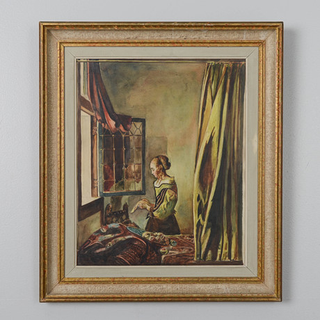 BY JOHANNES VERMEER, “Girl reading a letter at an open window ...