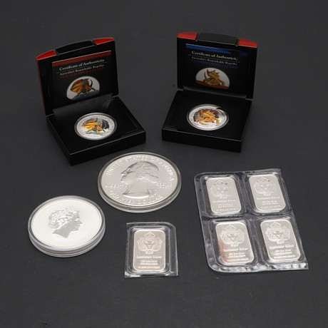 A COLLECTION OF SILVER ISSUES, AUSTRALIA AND OTHERS. Coins, Medals ...