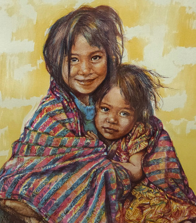 JOSÉ FUENTETAJA FERRERO. “Girls”. H.C lithography. Art - Engravings ...