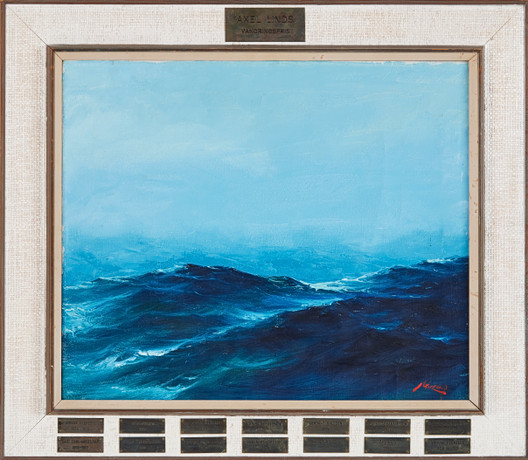 AXEL LIND. Stormigt hav, olja på duk, signerad Axel Lind. Konst ...