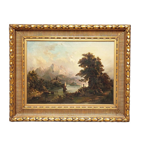 SEEFISCH (19TH CENTURY GERMAN). LAKE VIEW. Art - Paintings - Auctionet