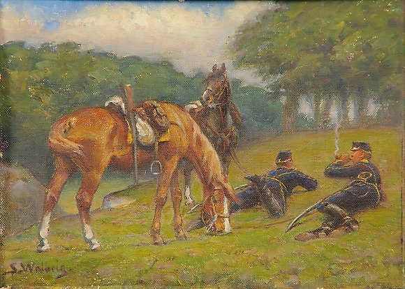 SVEN WALBERG. Resting dragons, oil on canvas, signed S. Walberg. Art ...