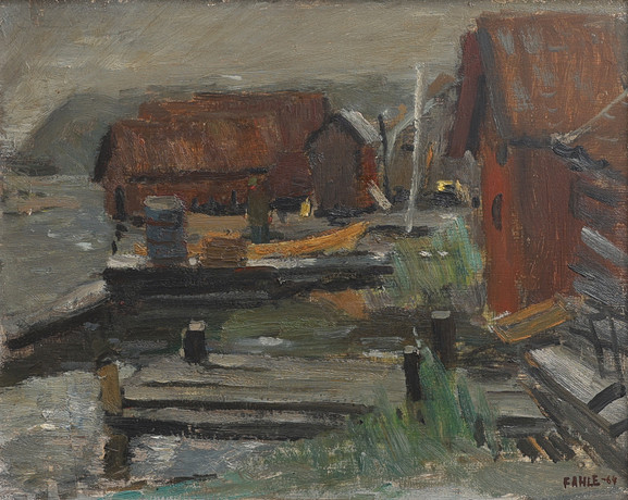GUSTAF ADOLF FAHLE. OIL ON PANEL, “BODAR HARSTENA”, SIGNED AND DATED ...