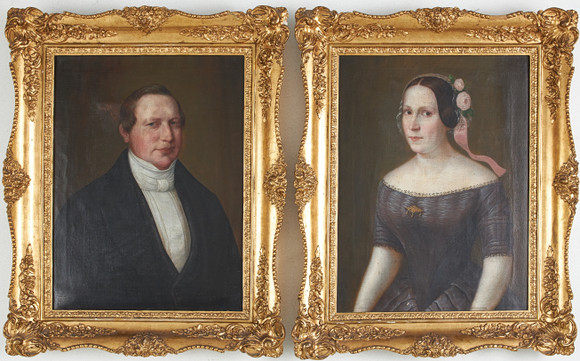 OKÄND KONSTNÄR. TWO PORTRAITS depicting Pehr Erik Lundberg (1806-1871 ...