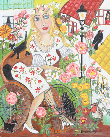 BIRGITTA HÖGLIND YSBERG. oil on canvas, Hommage Gunilla Mann, “Honey ...