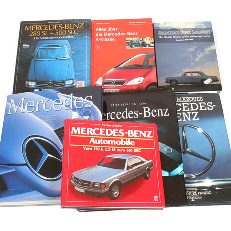 A set of 7 books, including Mercedes Benz 280SL-500SLC. Gunter Engelen ...
