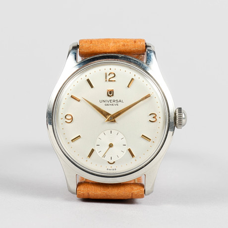 UNIVERSAL GENEVE 'Sub-second dial', stål, manual. Klockor & Ur ...