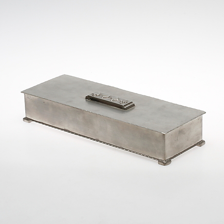 GAME BOX, pewter, possibly Nyköping. 1950s. Silver & Metals - Pewter ...