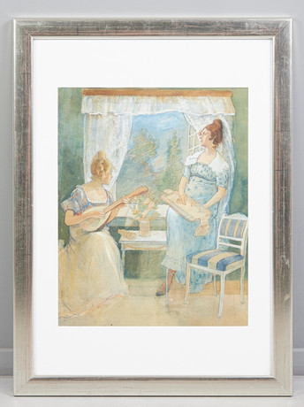 CARL OLOF LARSSON. Tillskriven. The Musician. Konst - Måleri - Auctionet