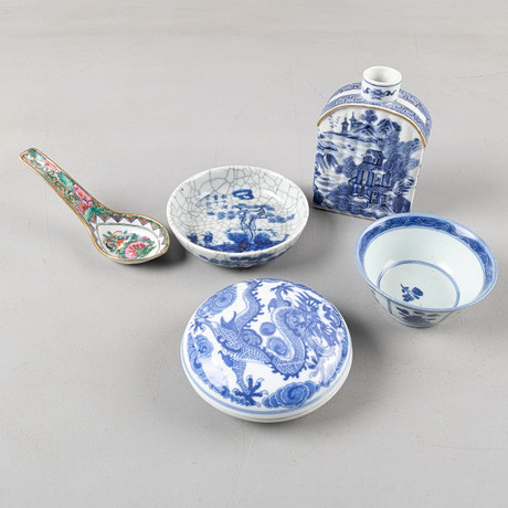 TEA TOSA, SAUCER, BOWL, SPOON, LOCKER BOX, 5 pieces, China, Porcelain ...