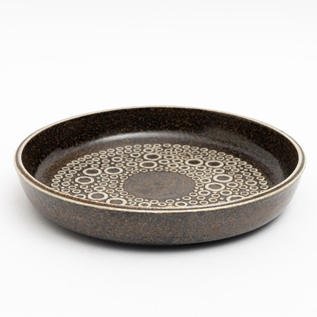 BRITT LOUISE SUNDELL. A stoneware dish, “Crete”, labelled, designed in ...