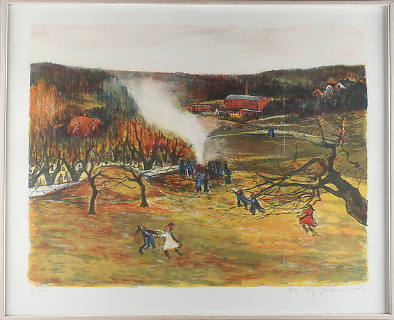 ELSE-MAJ JOHANSSON. Color lithograph, signed and dated -76 and numbered ...