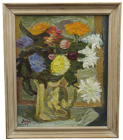 GUNNAR JONN. oil on panel, still life, signed Jonn, dated 1947. Art ...