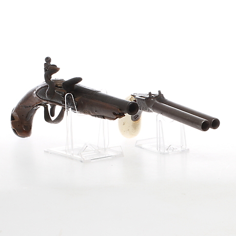 FLINT LOCK PISTOL and COMBAT LOCK PISTOL, 17th/1800s and 1800s. Weapons ...