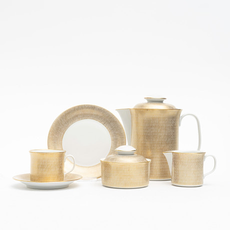 SIGNE PERSSON-MELIN. Kaffeservis, 15 delar, porslin, formgiven 1980 ...