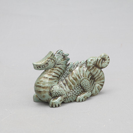 LISA LARSON. FIGURIN, drake, glaserat stengods, märkt, Gustavsberg ...