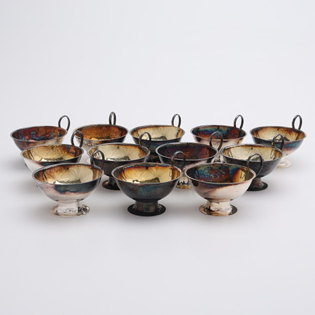 PUNCH MUGS, 12 PIECES, SILVER, CIRCA 1970S. Silver & Metals - Silver ...